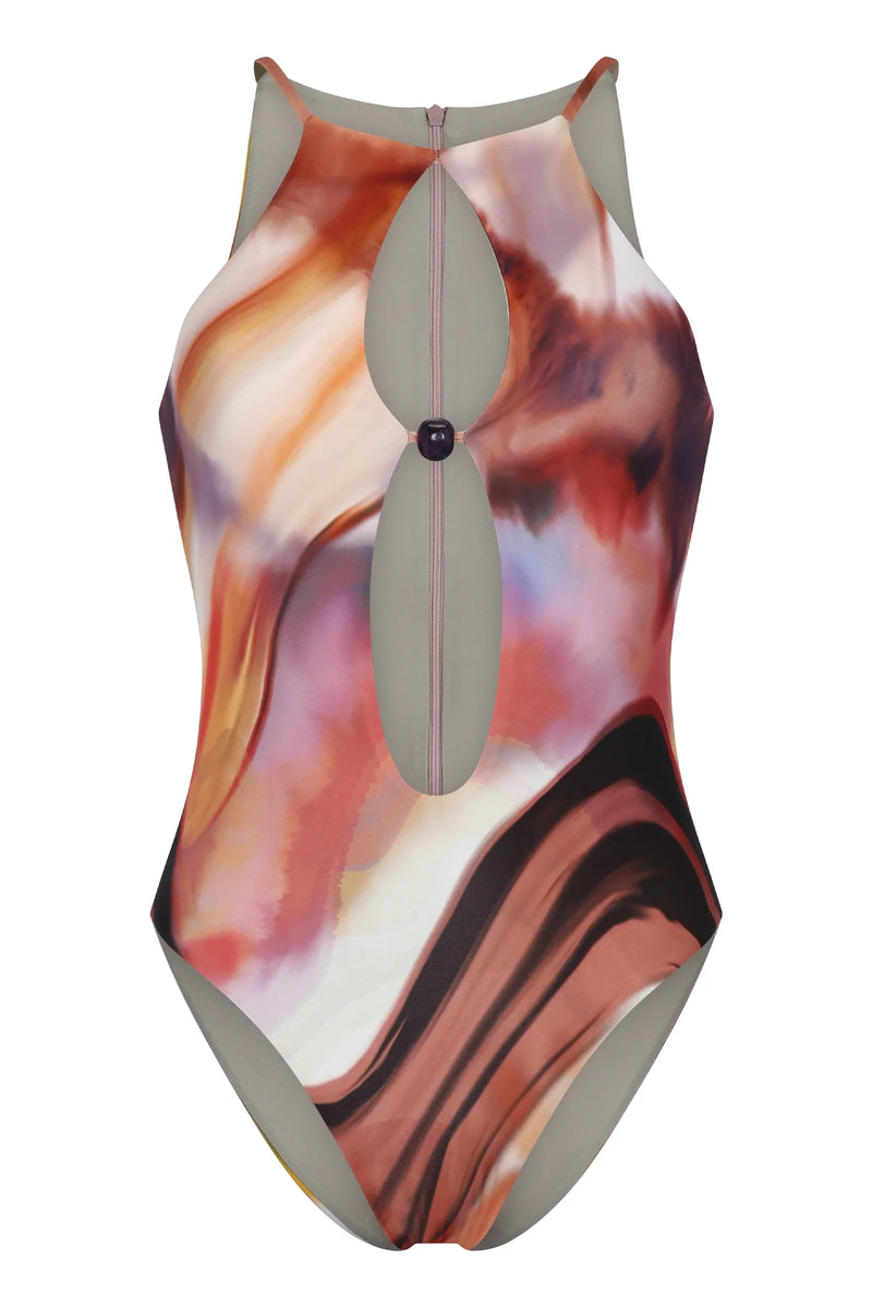 Bosque One Piece Print rosa – Nelblu Swimwear